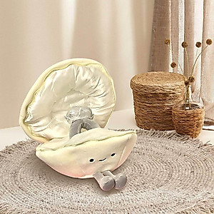 Drawelry Ring Box Plush Pillow Box Princess Diamond Ring Shell Case Throw Pillows Funny Soft Stuffed Dolls Sofa Bed Car Decor Pillow for Women Girls Wedding Valentine's Day Christmas Birthday Gifts