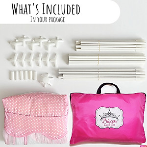 Princess Castle Playhouse Tent Toy for Girls, Pink Kids Play House Indoor, Christmas Birthday Gift for Little Girls Age 3 4 5 6 7, Play Tent for 3-10 Year Old Girl