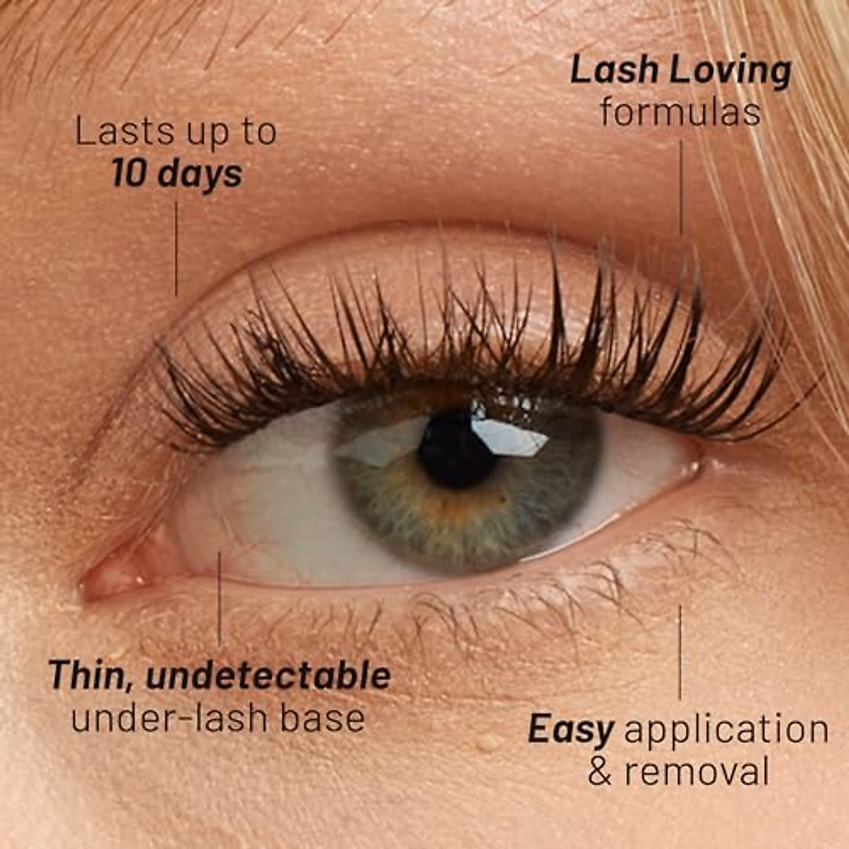 Lilac St - Originals Natural Faux Eyelash Clusters (12mm) - Soft, Natural Look - DIY Lash Extension Wisps - Lightweight & Lifelike - Lasts 10 Days - Cruelty Free, Vegan, Women Founded - 10 Lashes