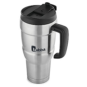 Bubba Hero XL Vacuum-Insulated Stainless Steel Travel Mug, Large Travel Mug with Leak-Proof Lid & Sturdy Handle, Keeps Drinks Cold up to 21 Hours or Hot up to 7 Hours, 30oz Stainless Steel