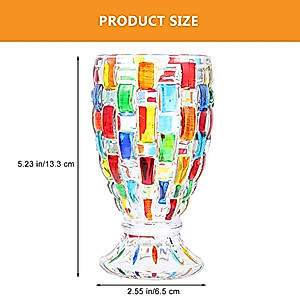 UPKOCH 2pcs Decorative Martini Holiday Rocks Drinks For Mug Multi-use Iced Painted Dinner Party Shower Breakfast Margarita Glasses Birthday Juice Goblets Container Painting Transparent