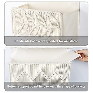 Zeesa Boho Over The Door Organizer, Hanging Storage with Large Pockets for Nursery, Pantry, Bathroom, Bedroom