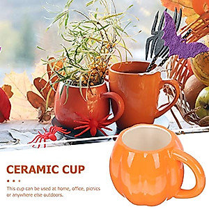 DOITOOL Halloween Mug Pumpkin Ceramic Halloween Coffee Mug Gift for Halloween Theme Party Favor, Novelty Coffee Mug Cup Autumn Harvest Festival Gift