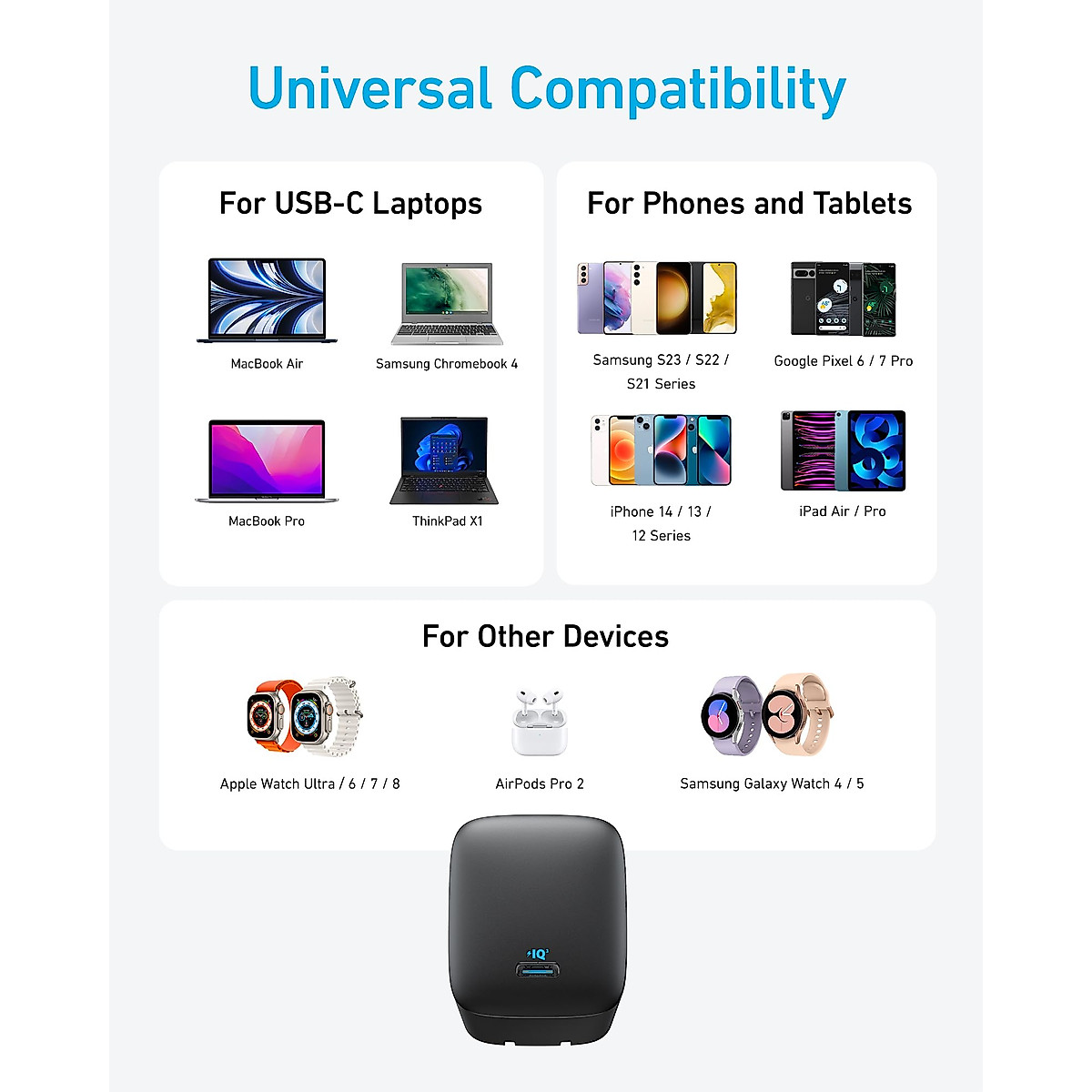 Anker 67W USB C Wall Charger, Anker 315 Charger, PIQ 3.0 Compact & Foldable Fast Charger, for MacBook Pro/Air, iPhone 15/15 Pro/15 Pro Max/14/14 Pro/14 Pro Max, iPad, Galaxy, Pixel, AirPods, & More