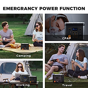 Solar Generator 320W Portable LiFePO4 Power Station 320Wh and Solar Panel 60W with 2 AC Outlet 110V/300W(Peak 480W), Solar Mobile Battery Backup for Outdoors Camping Travel Hunting Home Emergency