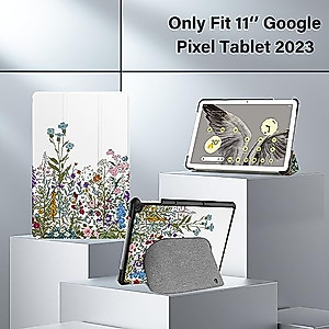 Aippdo for Google Pixel Tablet 2023 Case 11in Ultra Slim PU Leather TPU Back Shell Foldable Kickstand,Shockproof Case Cover Google Pixel Tablet Compatible with Charging Speake
