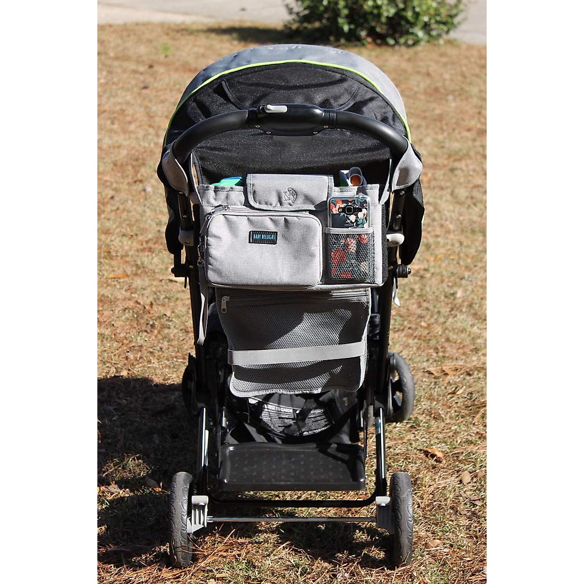 Baby Belugas Universal Stroller Organizer - Increase Your Experience and Travels with our Insulated Cup Holder Detachable, Phone Bag, Non Slip Strap & Shoulder Strap, Universal Fits Many Stroller