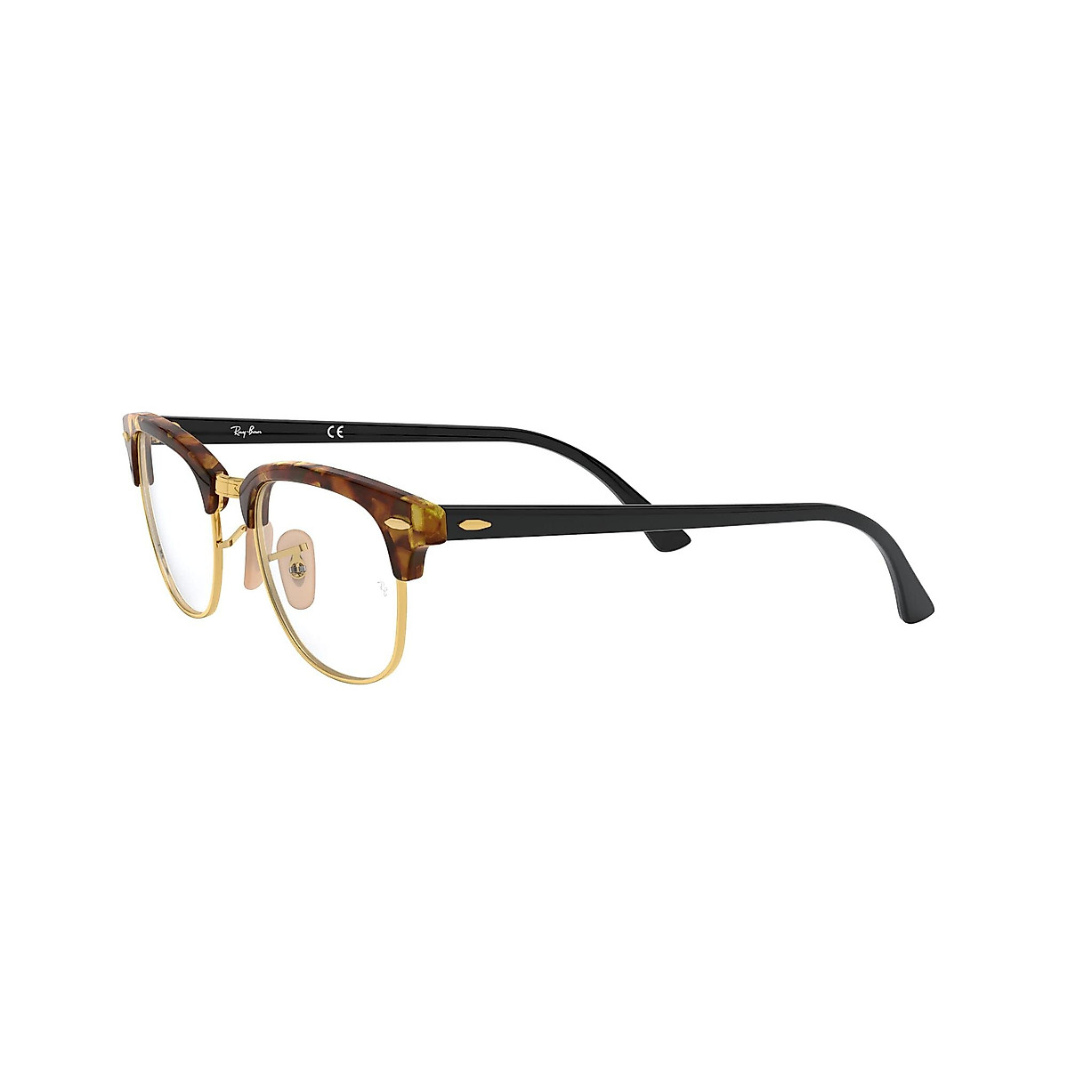 Ray-Ban RX5154 Clubmaster Square Prescription Eyeglass Frames, Brown Havana/Demo Lens, 51 mm