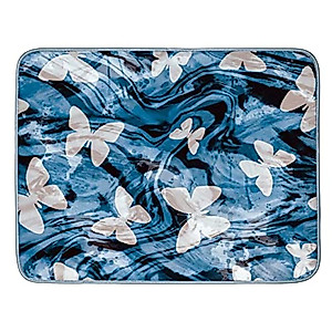 Drying Mat Tie Dry Butterfly Suitable for Kitchen Countertop Super Absorbent Dish Drying Mat Heat-Resistant and ECO Friendly 18 * 16in