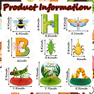 28 Pieces Bugs Party Decorations Spring Bugs Party Banner Bee Ladybugs Party Hanging Hanging Swirls Decor Insect Birthday Honeycomb Centerpieces Decorations for Boys and Girls Birthday Baby Shower