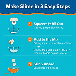 Elmer's Color Changing Liquid Glue, Great for Making Slime, Washable, Yellow to Red, 9 Ounces