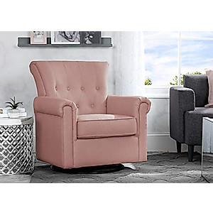 Delta Children Harper Glider Swivel Rocker Chair, Blush