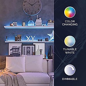 Satco Starfish S11263 WiFi Smart LED 6 Foot Color Changing Indoor Tape Light Strip, Works with Siri, Alexa, Google Assistant, SmartThings, 20 Watt, 120 Volt, 1600 Lumens