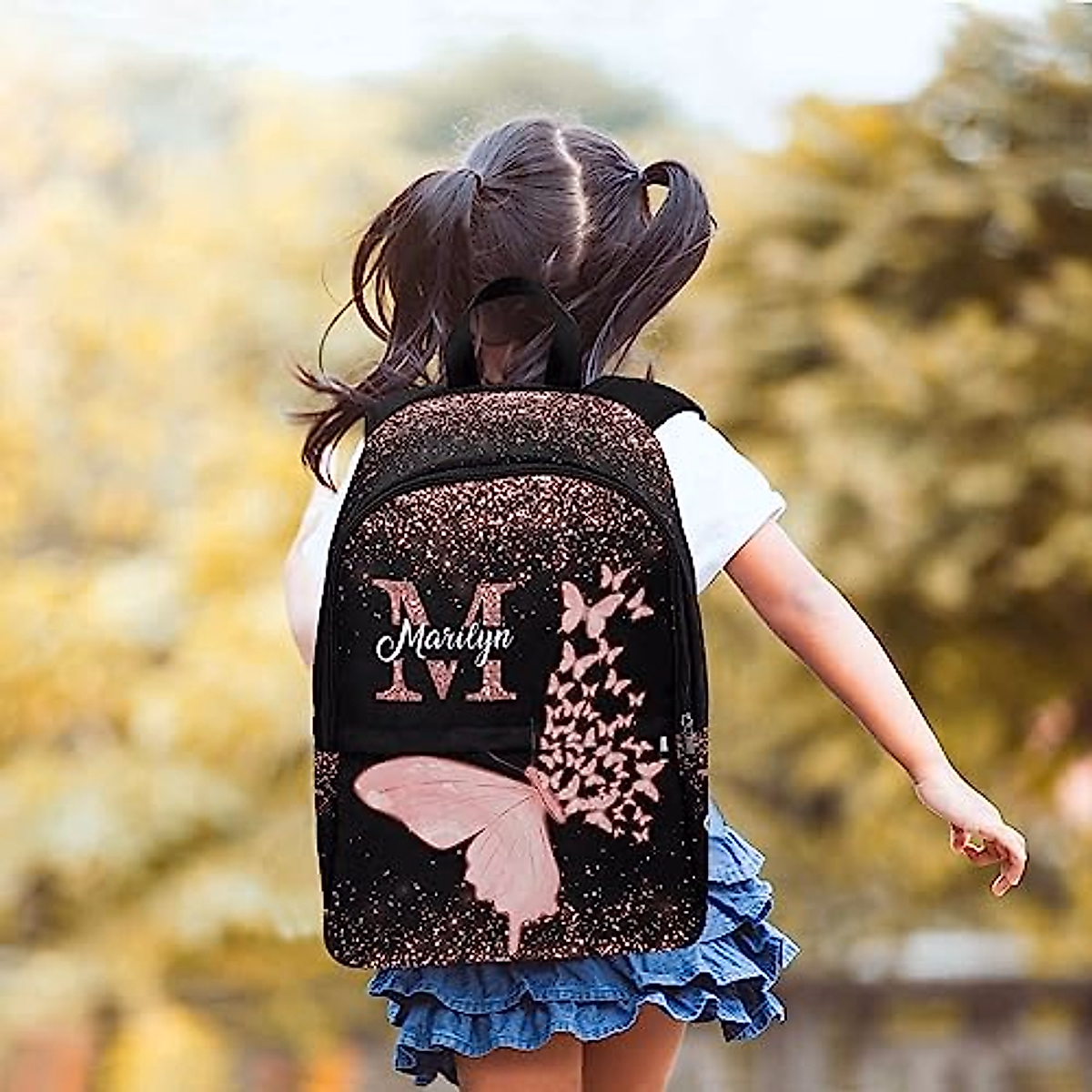 M YESCUSTOM Personalized Unisex School Backpack with Name for Your Kids Child Schoolbags, Custom Multifunction Kid's Backpack Children Casual Daypack, Gifts for School Season