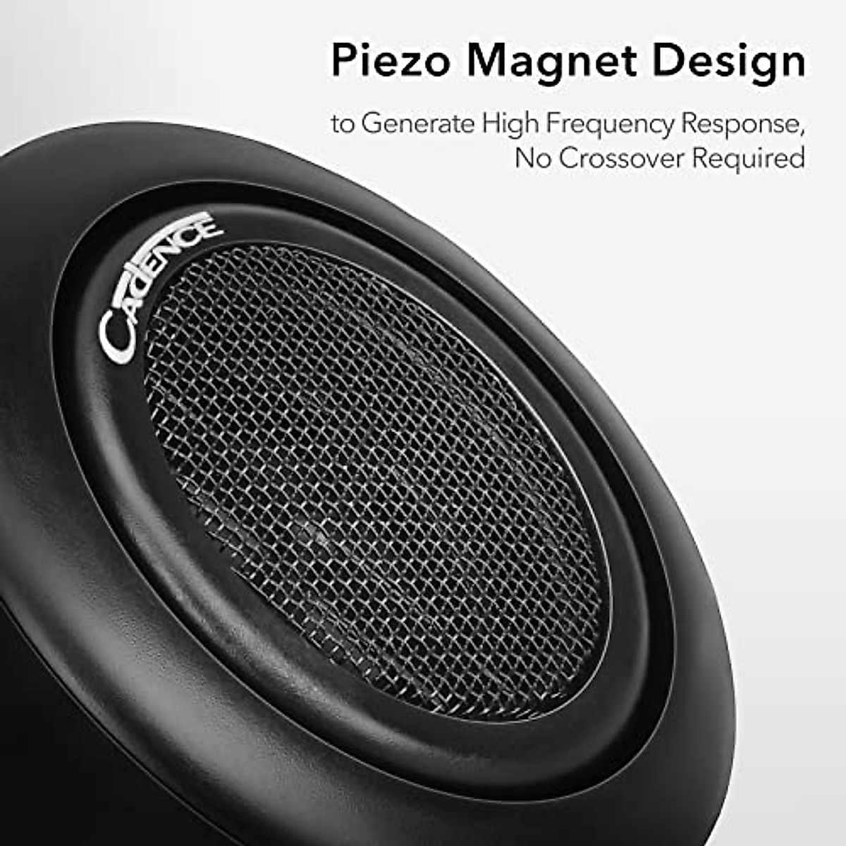 Cadence 1" Car Tweeters Pair Piezo Hybrid Q75T Replacement Speakers 400W, Modified Car High Fidelity Stereo Speaker Silk Dome Tweeter Car Audio