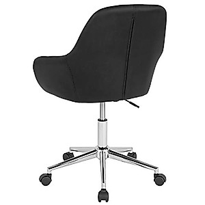 Flash Furniture Cortana Home and Office Mid-Back Chair in Black LeatherSoft