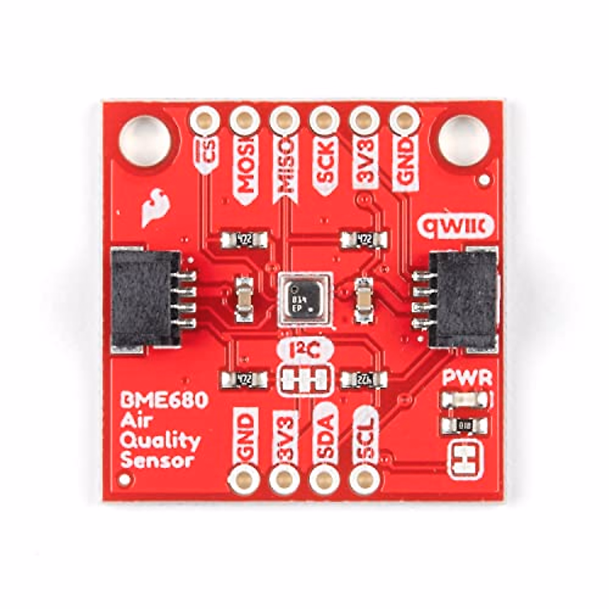SparkFun Environmental Sensor Breakout - BME680 (Qwiic) - Combine Gas sensor Temperature Humidity & Barometric pressure sensing for complete environmental sensor 1 inch x 1 inch footprint No soldering