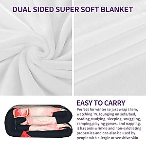 Cute Pig Hooded Blanket Anti-Pilling Flannel Wearable Blanket Hoodie-Plush Warm Blanket Throw Blankets Fit for Kids, Adults, Teens