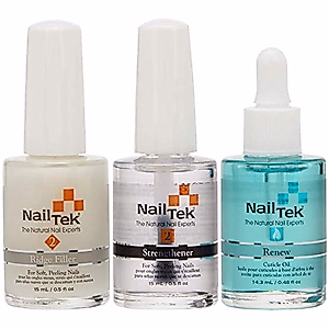 Nail Tek Repairs Damaged Nails kit.Intensive Therapy(.5OZ),Foundation(.5OZ)& Renew(.48OZ)