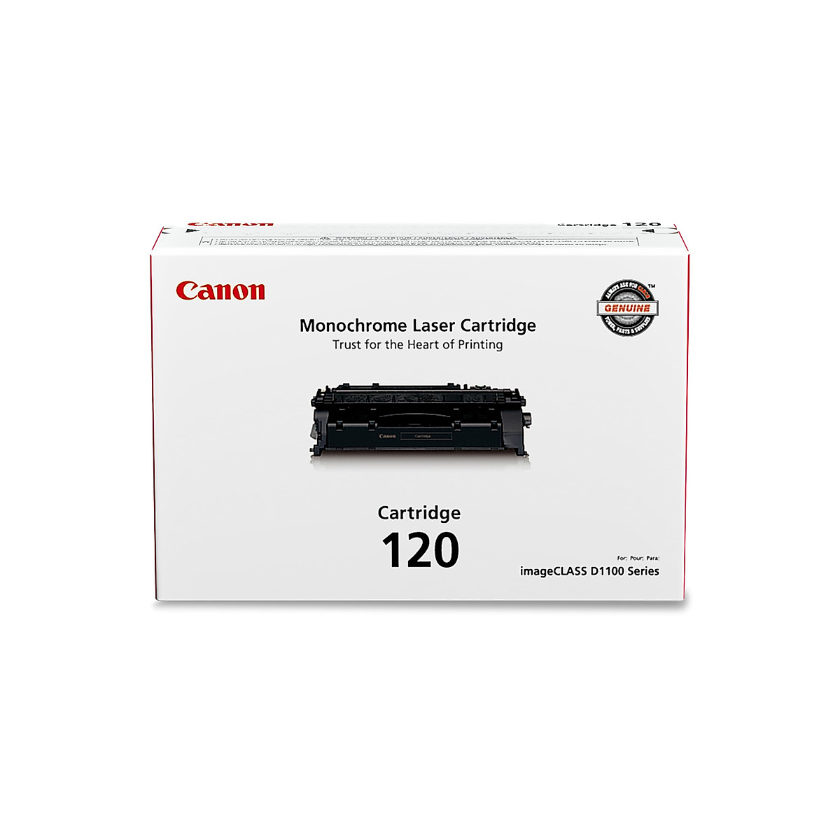 Canon Genuine Toner Cartridge 120 Black (2617B001), 1 Pack for Canon imageCLASS D1120, D1150, D1170, D1180, D1320, D1350, D1370, D1520, D1550 Laser Printer