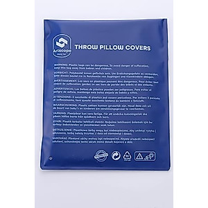 Artscope Set of 4 Waterproof Throw Pillow Covers 18x18 Inches, Marine Life and Pink Coral Pattern Decorative Cushion Covers, Perfect to Outdoor Patio Garden Living Room Sofa Farmhouse Decor