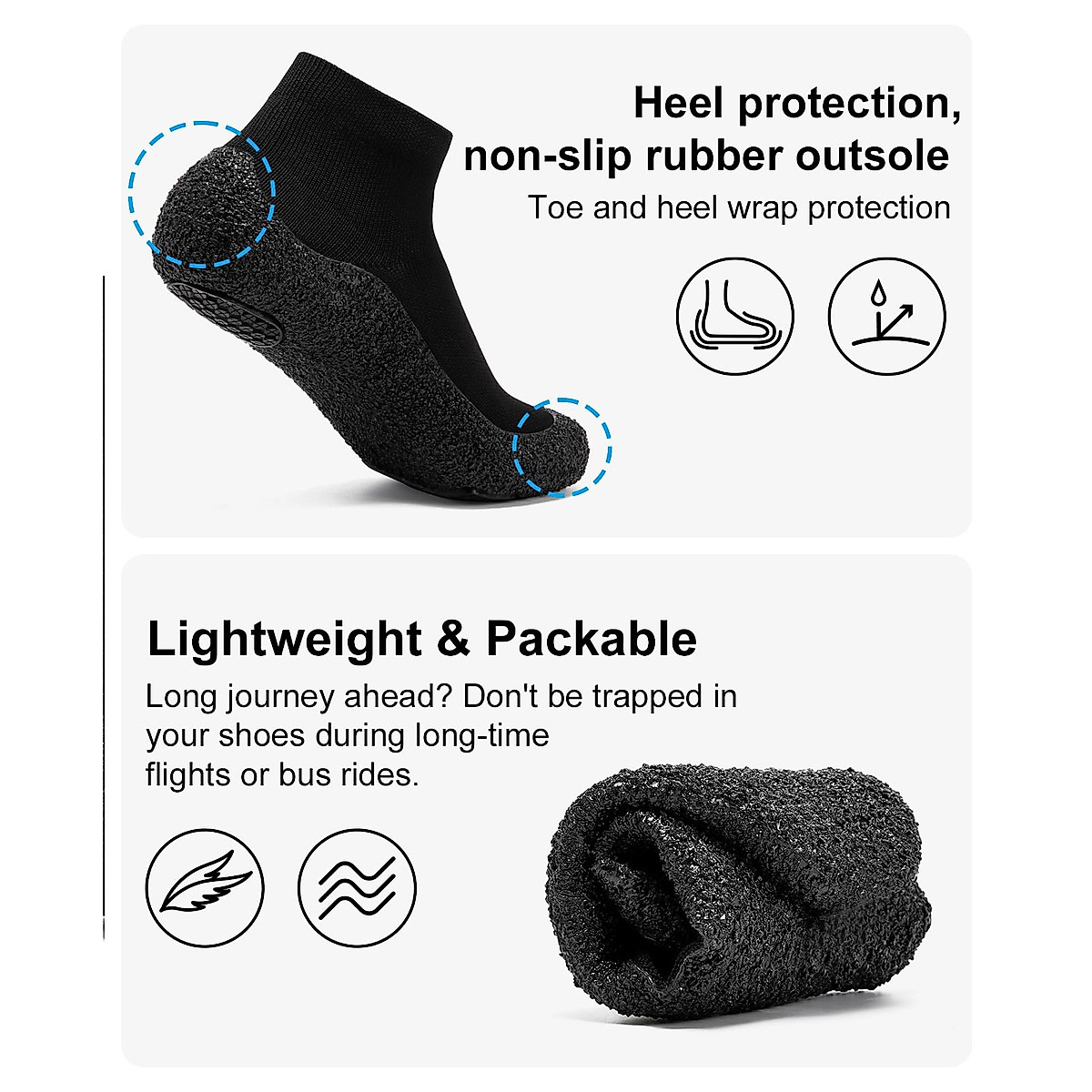 ALEADER Wide Minimalist Barefoot Shoes for Men Women Fitness Cross-Trainer Workout Shoes Wide Toe Box Gym Shoes Black Size 8