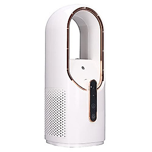 Luqeeg Bladeless Fan, USB Charging Touch Control Fan, Portable Desk Fan with 3 Speed Options & Humidifying Spray Ultra Silence Bladeless Humidifying Fan for Rooms Home Office Desktop Bedroom