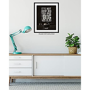 Football Inspirational Wall Art for Boys, Kids Room, Family or Game Room, Man Cave, Den - Teen Room Decor - Home Decor Gift for Sports Fans, Football Players - 8x10 unframed print