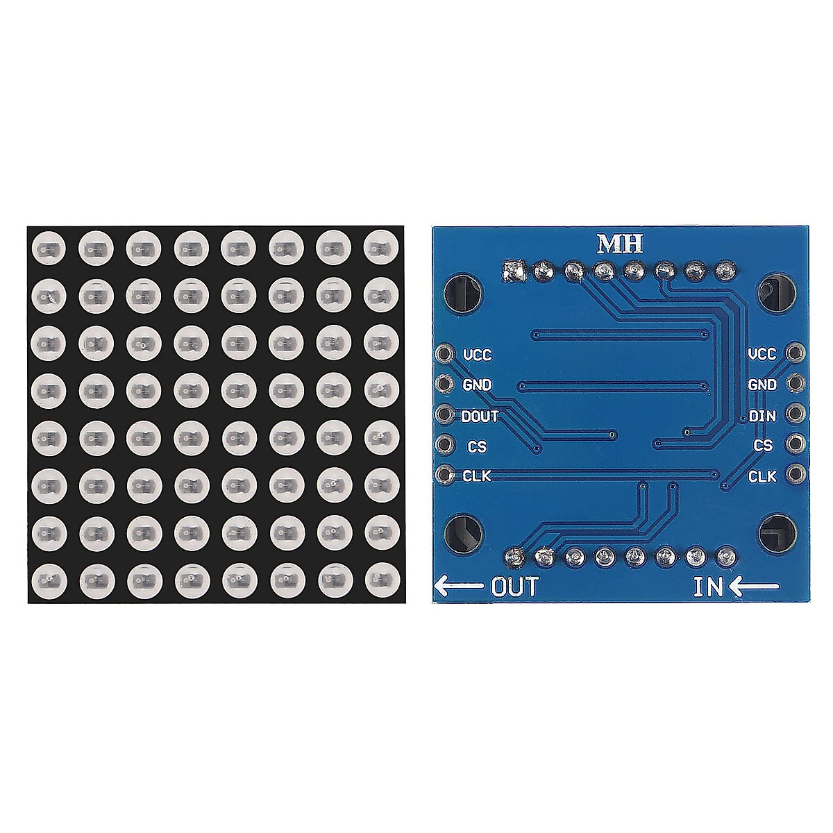 ACEIRMC 5PCS MAX7219 8x8 Dot Matrix LED Display Module 5V MCU Control MAX7219 88 LED Dot Matrix DIY Kit (B)