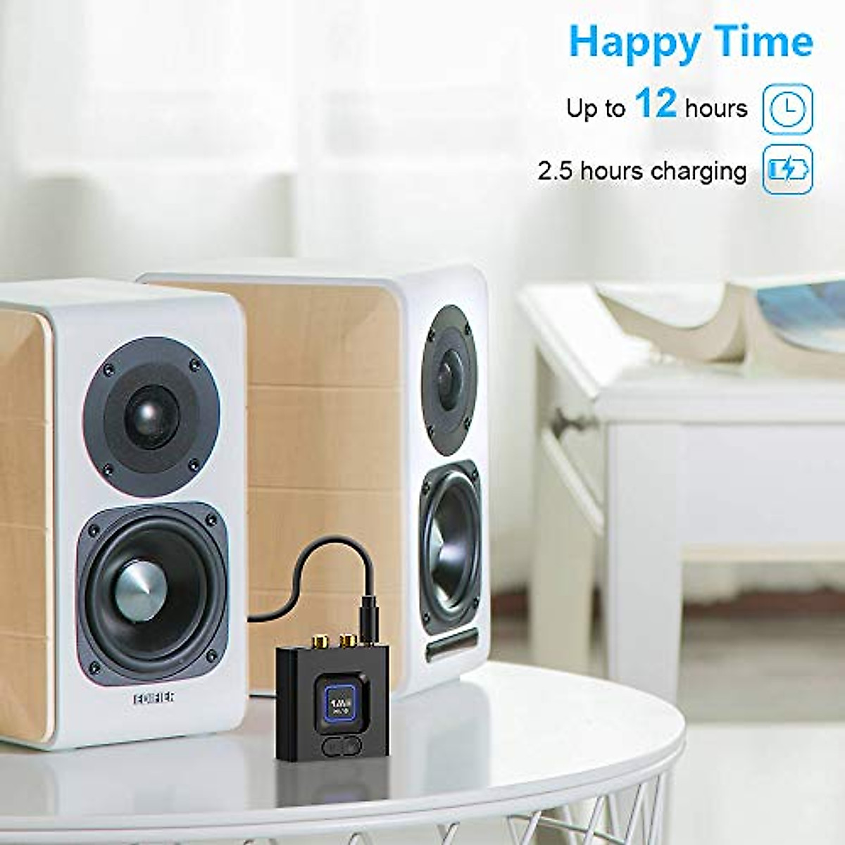 1Mii Bluetooth Receiver for Audio (Ivory Black)