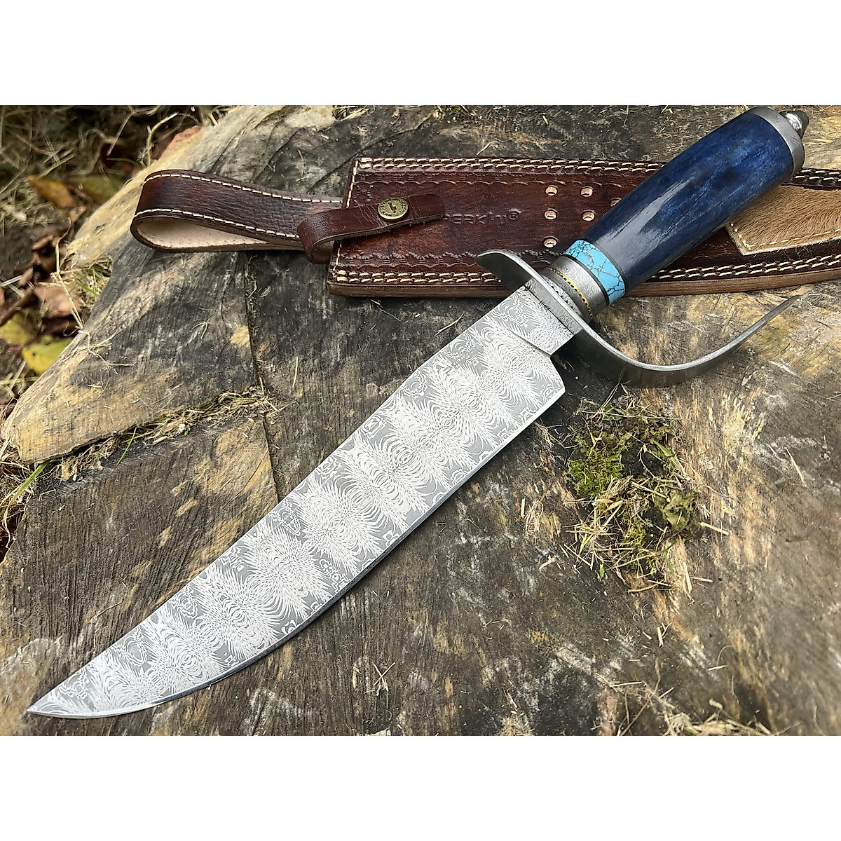 Perkin Damascus Steel Hunting Knife Handmade Knife Knives One Kind of Knife Damascus Hunting Knife