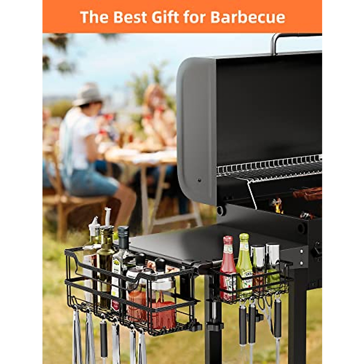 2Packs Griddle Caddy for Blackstone Griddles, Space Saving Blackstone Griddle Caddy for Outdoor Grill, BBQ Accessories Organizer