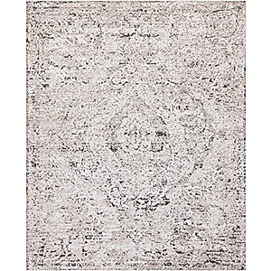 Unique Loom Portland Collection Bohemian Vintage Inspired Medallion Tone Design Area Rug, 7' 10" x 10' 0", Beige/Ivory