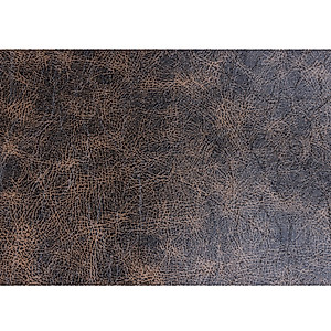 Faux Leather Fabric Soft 12"X53"(30cm x135cm) PU Faux Leather Sheets Suitable for Different Manual DIY Projects (Coffee Color)