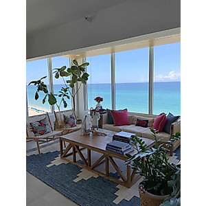 Hauteloom Djugun Outdoor Area Rug - Outside Porch Patio Rug Carpet - Waterproof Rug - Geometric - Black, Gray, Off White, White - 5'3" x 7'7"