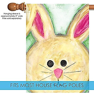 Toland Home Garden 107092 Floppy Eared Bunny Easter Flag 28x40 Inch Double Sided Easter Garden Flag for Outdoor House Flag Yard Decoration