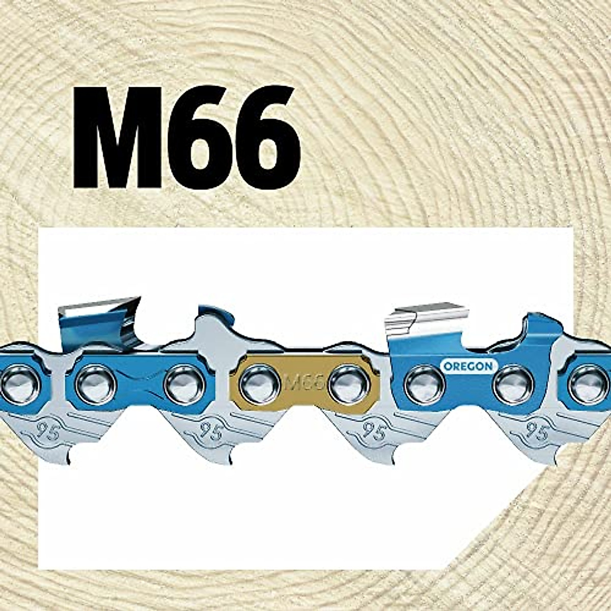 Oregon M66 SpeedCut Chainsaw Chain for 16-Inch Bar - .325-Inch Pitch, .050-Inch Gauge, 66 Drive Links, Replacement Low-Kickback Chainsaw Blade, fits Many Husqvarna & Jonsered Models (95TXL066G)