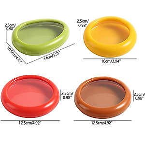 4PCS Fruit and Vegetable Storage Containers For Refrigerator Reusable Food Containers Airtight Veggie Crisper Sealed Box Saver Fresh Keeper for Cut Lemon, Sliced Onion, Half Avocado Tomato Garlic