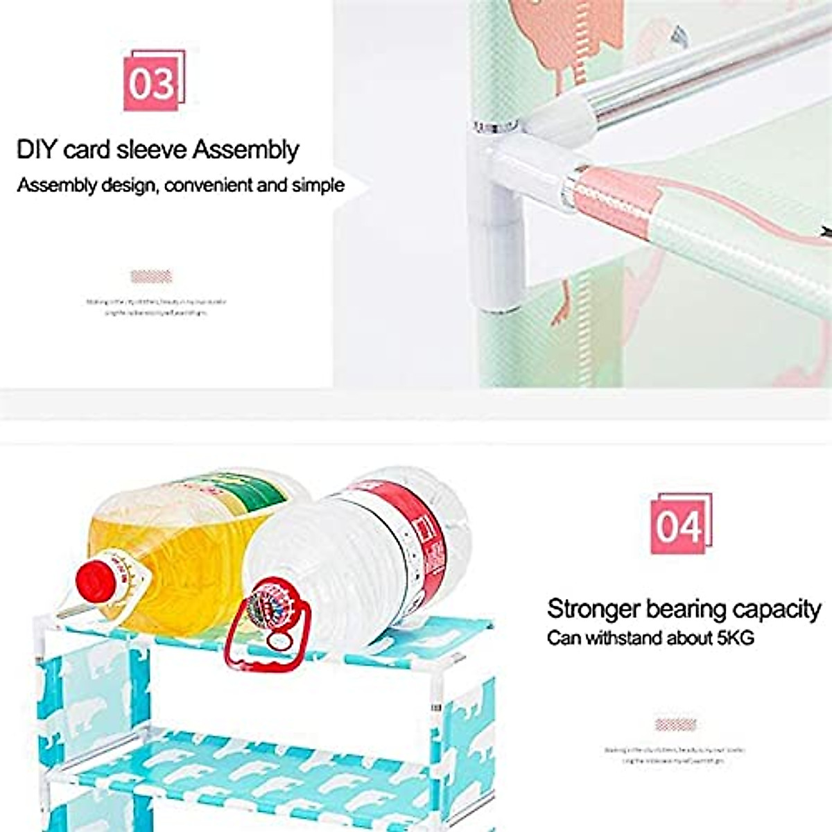 llibnn Shoe Rack,Non-Woven 4-Tier Dust-Proof Shoe Standing Storage Tall Shoe Organiser with Waterproof Fabric Tiers Simple Assembled,462254CM (Color : F) (Color : E)