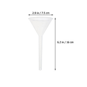 ULTECHNOVO 12pcs Clear Small Mm Perfume Filter Funnels Oils Bottle Cosmetics Funnel Ing Plastic Arts Essential Chemicals Lad Tool for Filling Crafts Laboratory Sub- Experiment