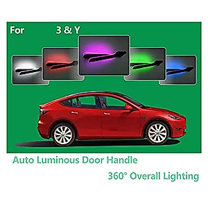 UKALOU Car Exterior Intelligent Automatic Lighting Door Handle Outside Auto Gate Opener Smart Electric Door Handle Compatible with Model 3 Y (Color : Green 3)