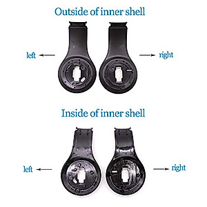 Replaceable Spare Earphone Shell and Spare Earphone Inner Shell Earphone Repair Parts Compatible with Studio3.0 Headphone(Black)