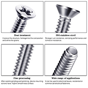 Ripeng 30 Pieces Extra Long Outlet Screws Long Electrical Outlet Screws Machine Screws Device Mounting Screws Electrical Outlet Extender for Fix Wonky and Sunken Outlets (6-32 x 2 Inches)