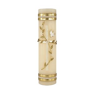 Cross with Flowers Mass Baptism Confirmation Wedding Candle Christening Godparents Vela Bautizo Cirio Matrimonio Confirmación
