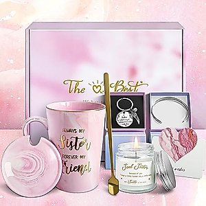 ICRGB Sister Birthday Gift ideas, Gifts Basket for Sister, Unique Birthday Gift Box for Sister, Customized Sister Friendship Gifts, Gift Set for Women, Thank You Gift for Sister