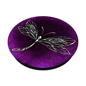 Abstract Dragonfly on Purple PopSockets PopGrip: Swappable Grip for Phones & Tablets