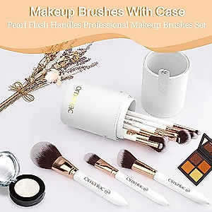 OMANIAC® Professional Makeup Brushes Set (12Pcs), Comfortable To Hold And Easy To Use. Full Face Travel Make up Brushes Set with Case, Perfect Birthday Gifts for Women.