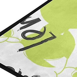 Kitchen Rugs Green Lime and Lemon Design Non-Slip Soft Kitchen Mats Bath Rug Runner Doormats Carpet for Home Decor, 39" X 20"