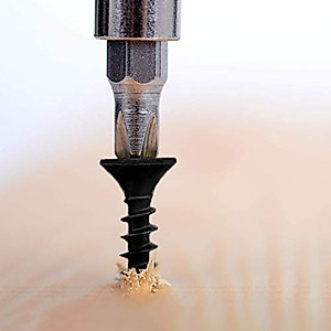 #8 Drywall Screws 250PCS Black Carbon Steel Flat Head Fast Self Tapping Drywall Screws,Wood Screws,Wood Screws Assortment Set by SG TZH