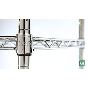 Commercial Chrome Wire Shelving Posts 96" - 4 Posts